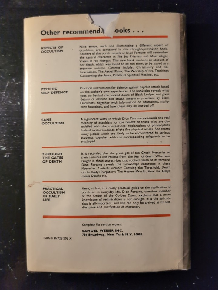 Fortune, Dion. Applied Magic. 1976. Cloth in jacket. Golden Dawn Magick ...