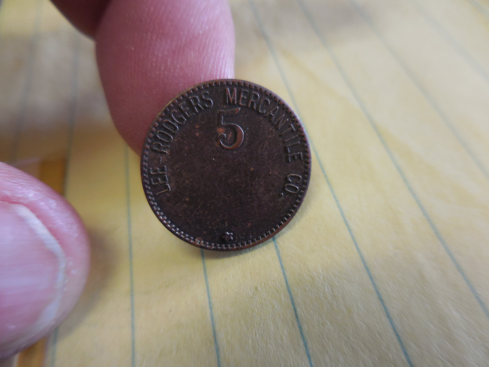 #79 D5B LEE- RODGERS MERCANTILE CO. 5 CENT TOKEN--AMERICA,ALA. | eBay