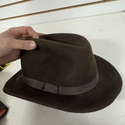 Dorfman Pacific Lost Ark Indiana Jones Brown Wool Felt Fedora Hat USA ...