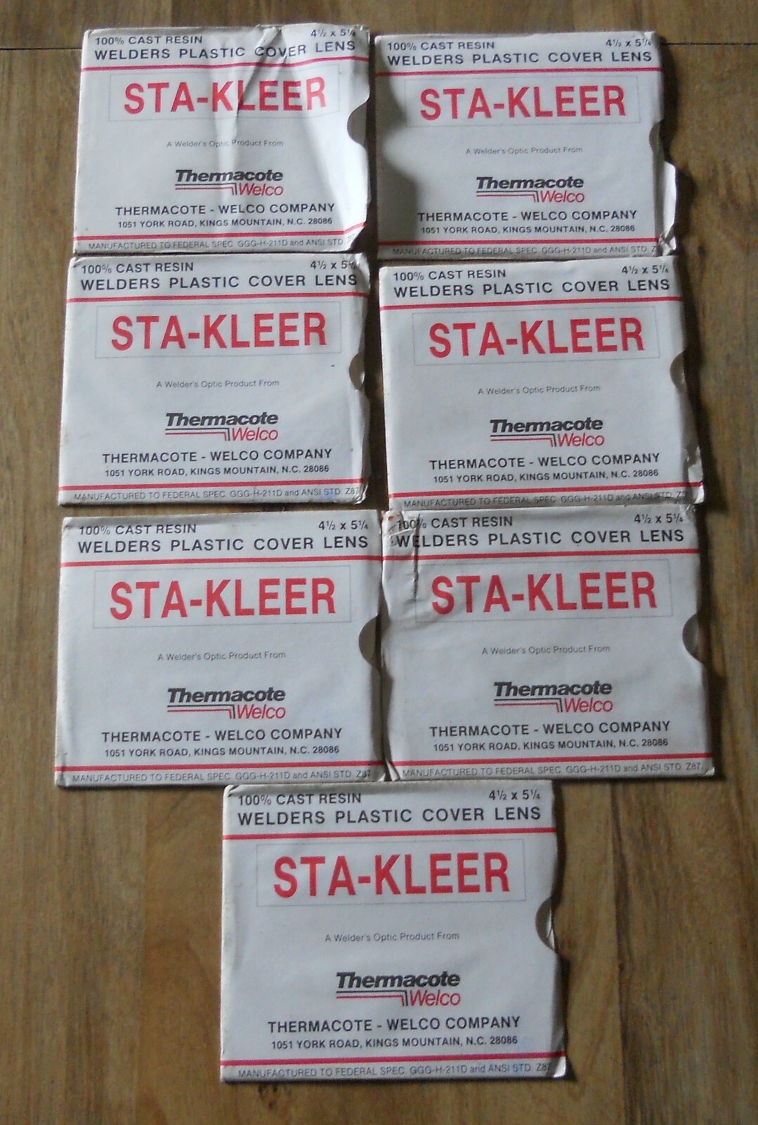 Welders Plastic Cover Lens, 100% Cast Resin, 4 1/2" x 5 1/4" 1 Lot Qty ...