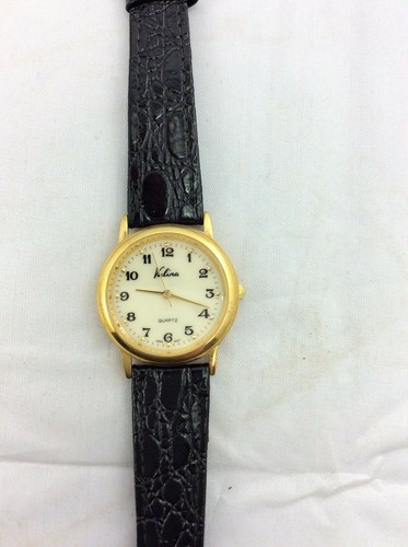 Valina Men's Quartz Wristwatch with black leather strap and case | eBay ...
