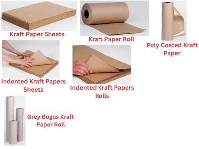 Kraft Paper Rolls PICK YOUR SIZE Bogus Indented Sheets | eBay