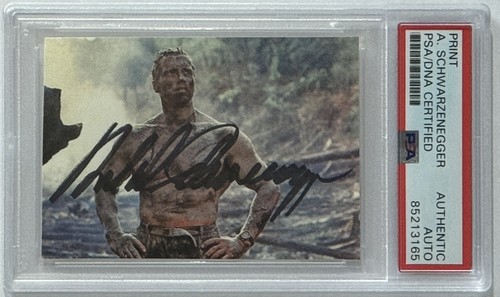 SIGNED Arnold Schwarzenegger Predator Movie Print Photo PSA DNA COA ...