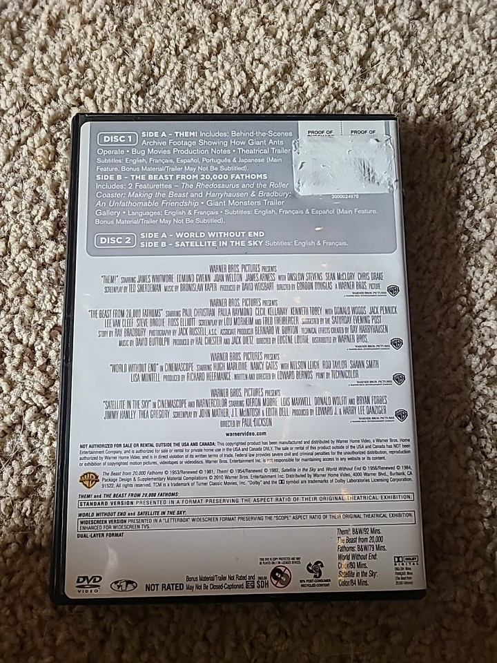 TCM Greatest Classic Films Collection: Sci-Fi Adventures (DVD, 2010, 2 ...