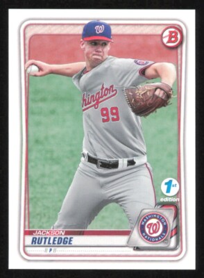 2020 Bowman First 1st Edition JACKSON RUTLEDGE card WASHINGTON ...