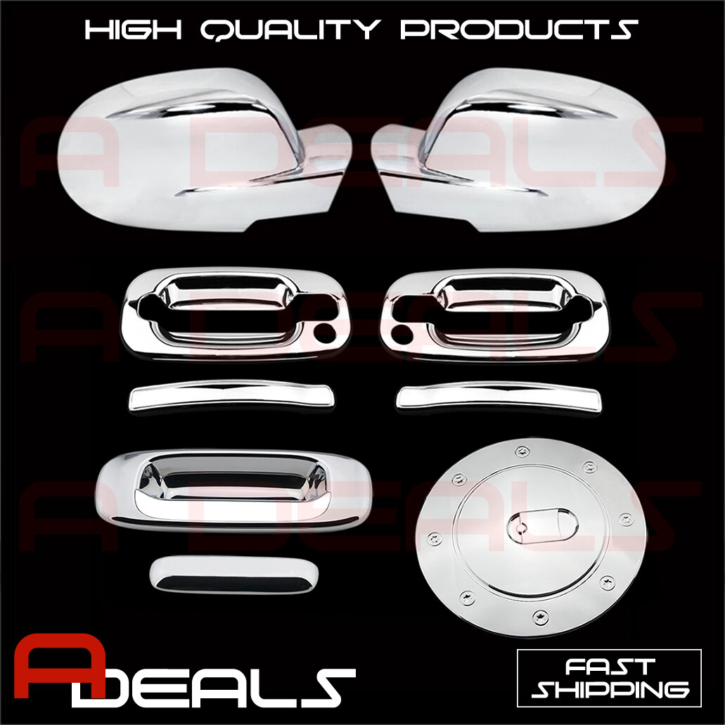FOR 00-05 06 CHEVY SILVERADO CHROME MIRROR, DOOR HANDLE, TAILGATE, GAS CAP COVER | eBay