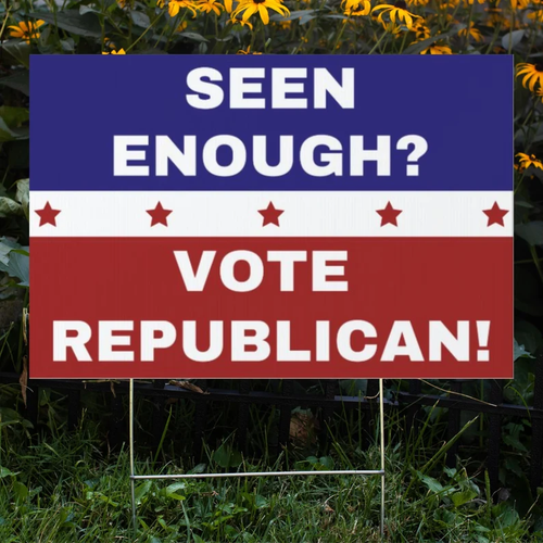 Seen Enough Vote Republican Anti Biden President Election Yard Sign | eBay