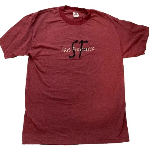 Vintage San Francisco Red/Black Striped Shirt AAA Alstyle Apparel Size ...
