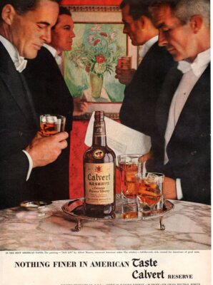 Vintage advertising print Alcohol Calvert Nothing Finer Alfred Maurer ...