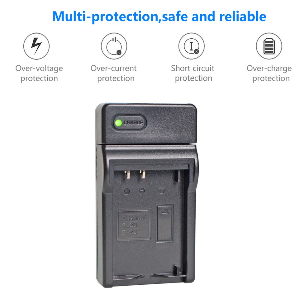 Battery or Led USB Charger For Nikon EN-EL20 EN-EL20a MH-27 MH-27a MH ...