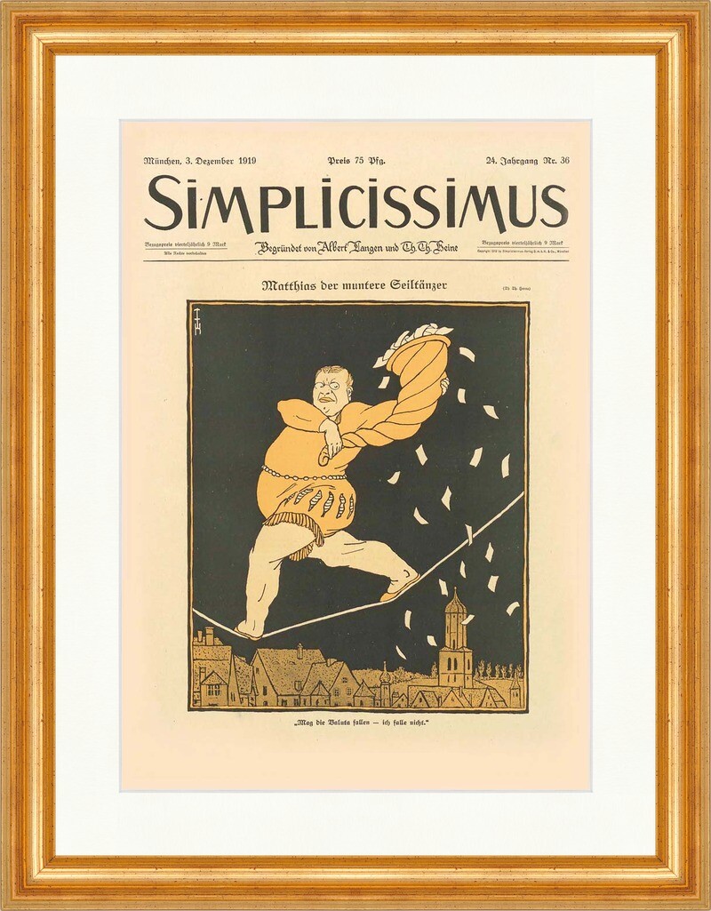 Titelseite der Nummer 36 von 1919 Thomas Theodor Heine Simplicissimus ...
