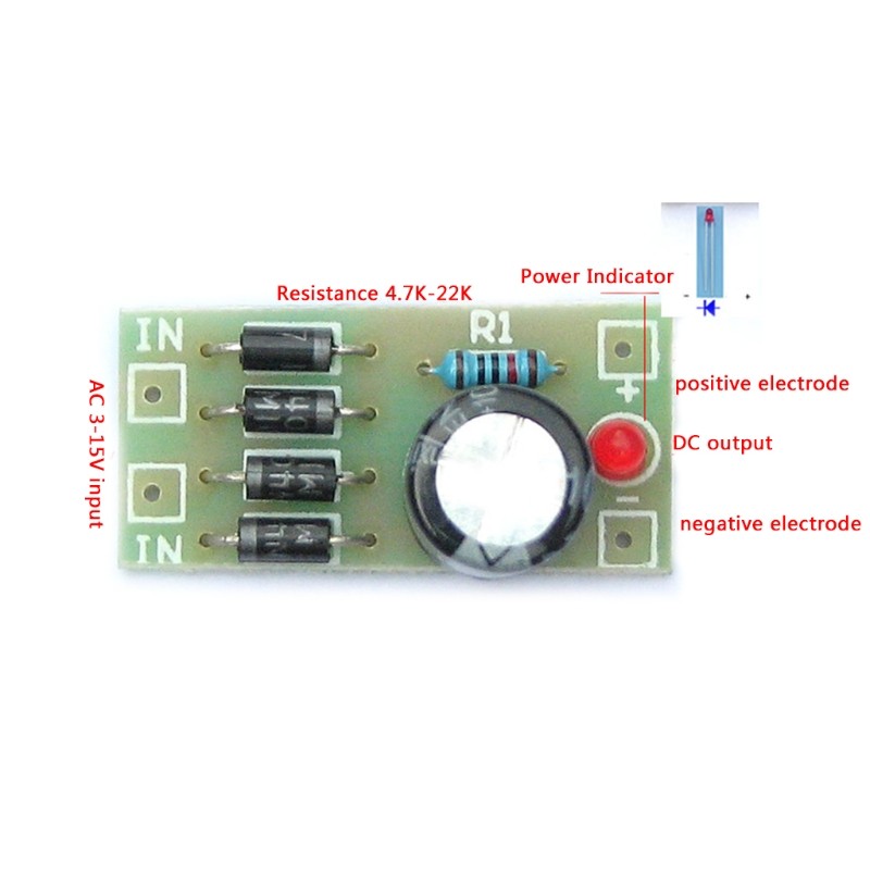 AC-DC Converter 6/12/24V To 12V Full-bridge Rectifier Filter Power ...