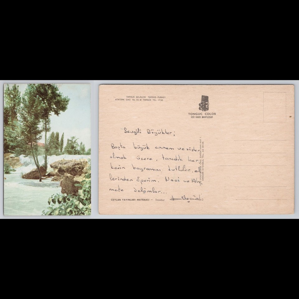 Vintage Postcard Tarsus Turkey Tonguc Color Unposted Scenic View ...