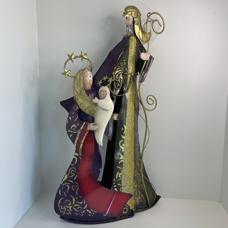 Rare Nativity Scene Complete Set Of 3 Vtg 2005 Home Interiors Metal In ...