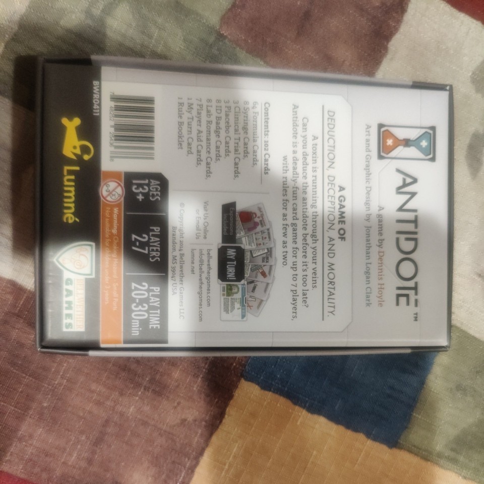 Antidote Card Game | Family Party Quick Thinking, Strategy Fast Play ...