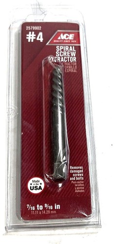Ace Spiral Screw Extractor #4 2579902 7/16" to 9/16" (USA MADE) (5-Pack ...