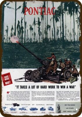 1944 PONTIAC Anti-Aircraft Field Gun Vintage-Look DECORATIVE REPLICA ...