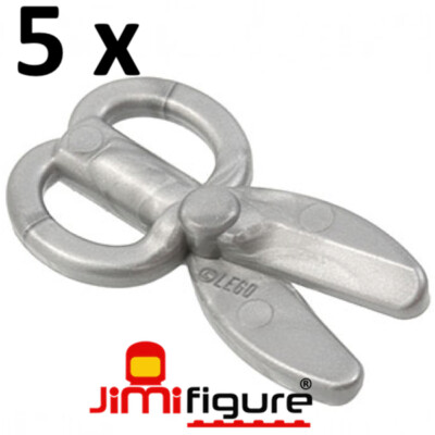 NEW 5 x LEGO Minifigure Utensil Scissors Flat Silver 18920 Genuine Bulk ...