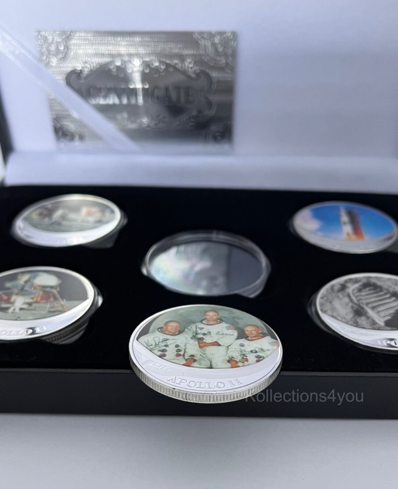1969 Apollo 11 Moon Landing 50th Anniversary Silver Coins Neil ...