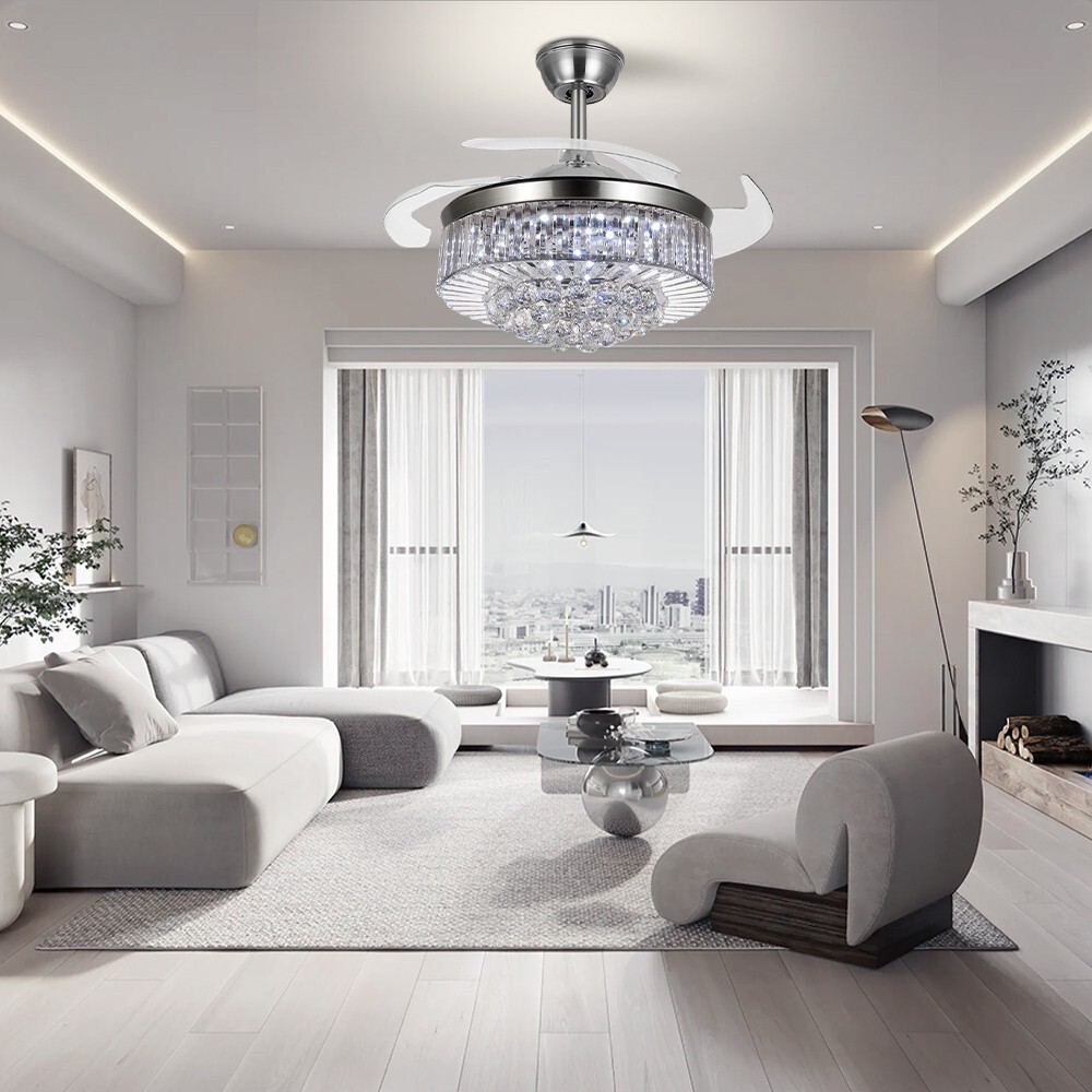 Crystal Ceiling Fans With Lights | Shelly Lighting