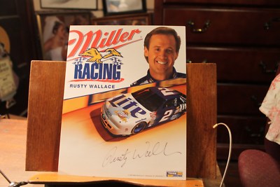 Signed Rusty Wallace 8x10 Photo Handout 1997 Miller Lite Ford | eBay