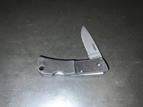 Vintage Gerber LST 300 Black Lock Back Pocket Knife 0871014D Very Clean ...