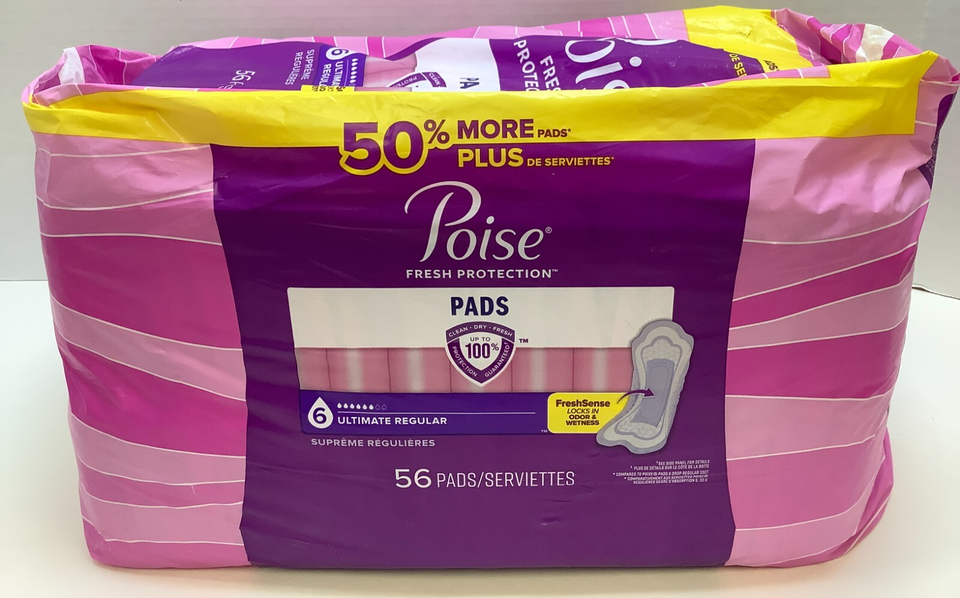 Poise Fresh protection Pads #6, Ultimate, Regular, 4 Opened/Disheveled ...