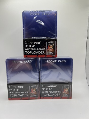 Ultra Pro 3X4 WHITE Rookie 35pt Toploaders 3 Packs of 25 for Standard ...