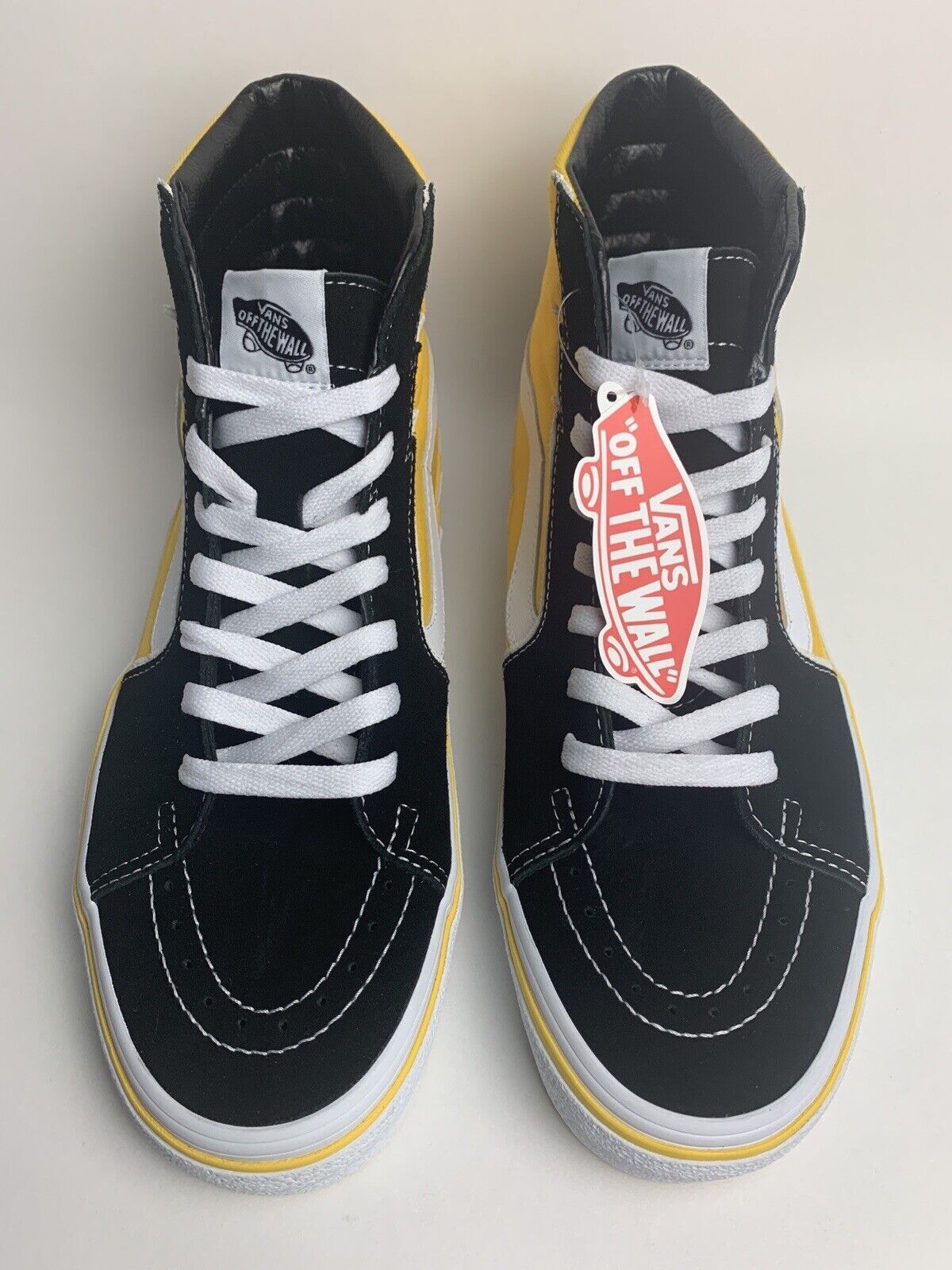 Vans Sk8-Hi Lightning Bolt Suede Skate Shoes Freesia Yellow Black Mens ...