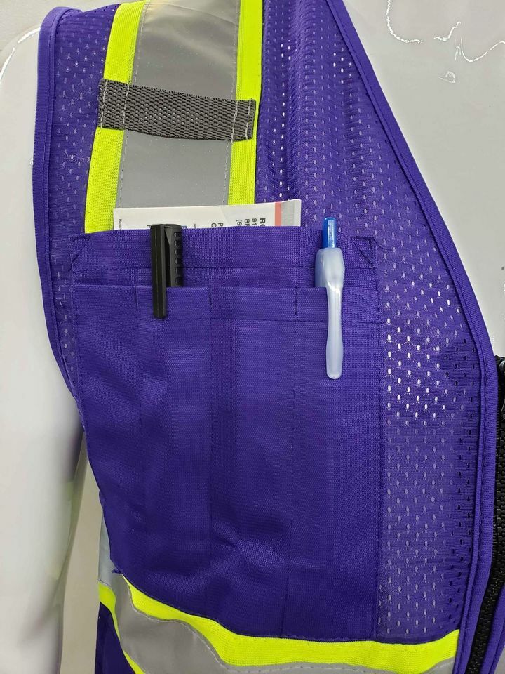 Two Tone High Visibility Reflective Purple Safety Vest (X-Small-2XL) | eBay