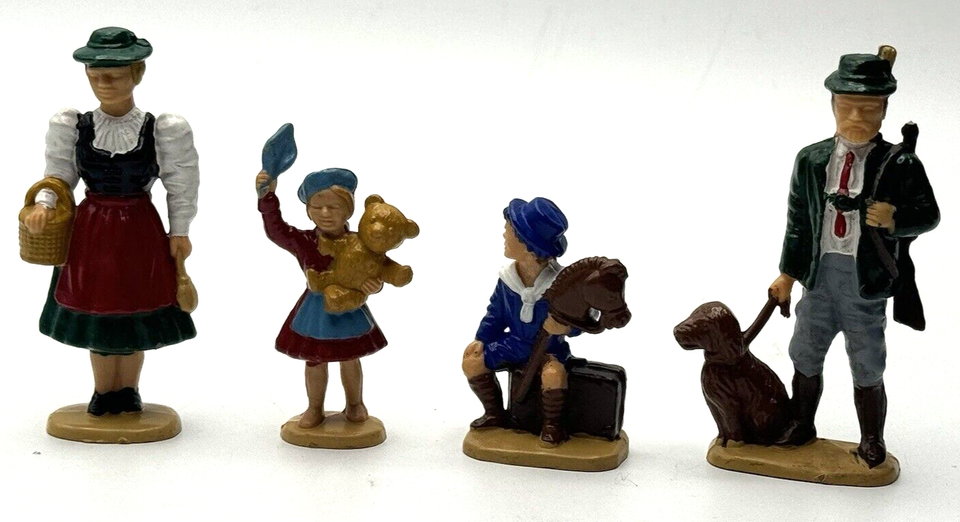 LGB SET OF 4 TRAIN MEN, WOMEN & CHILDREN FIGURES FIGURINES G SCALE FOR ...