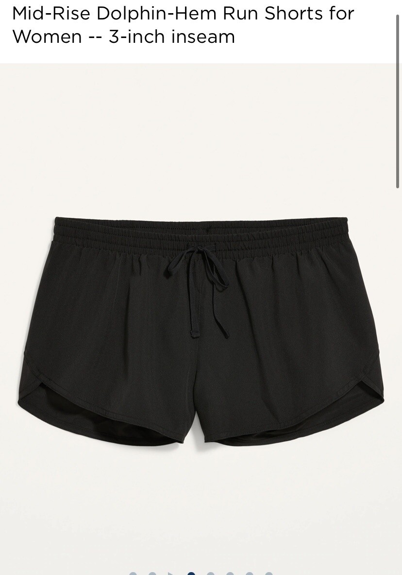 NWT old navy women’s 2X black mid rise dolphin hem active shorts 3 ...