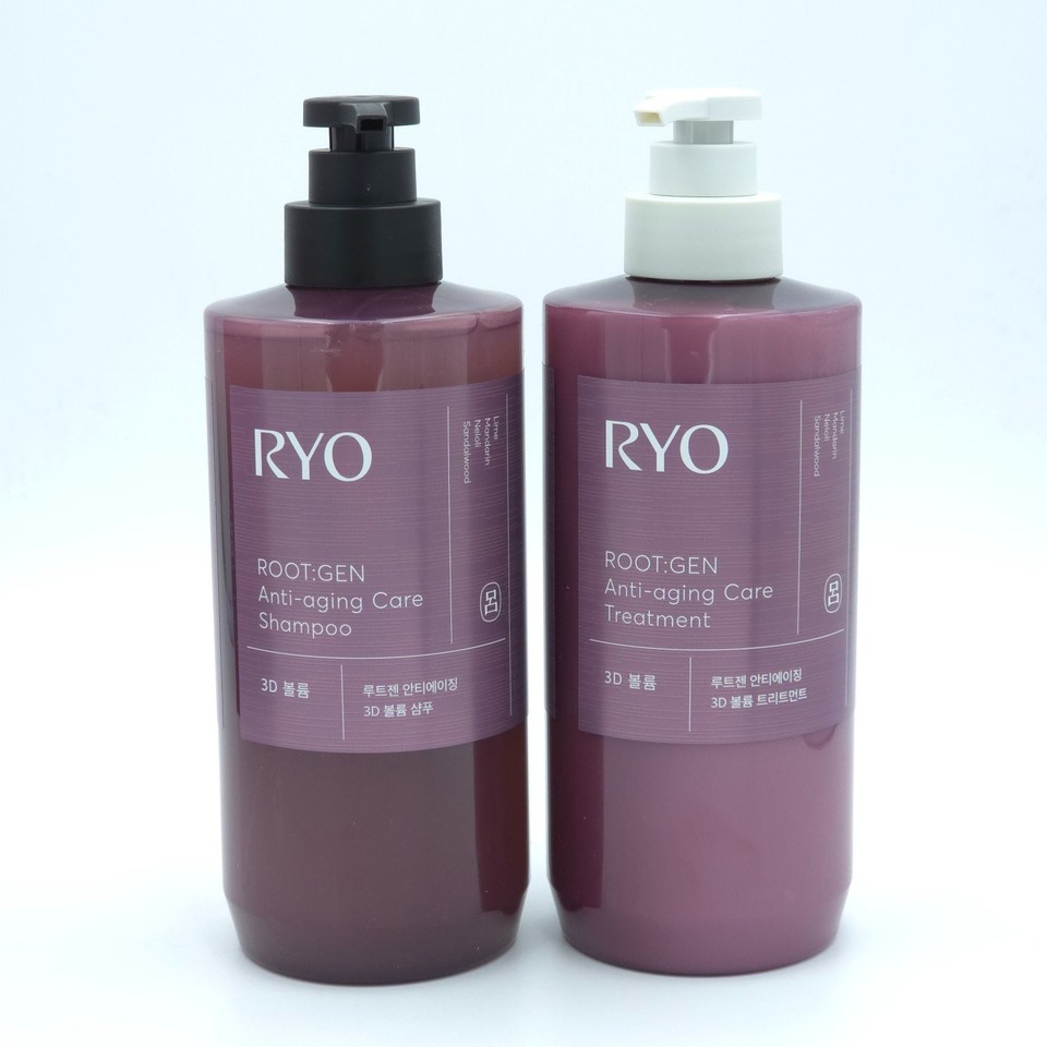 RYO Root:Gen Anti Aging Care Shampoo Treatment Set Hair Lose 3D Volume ...