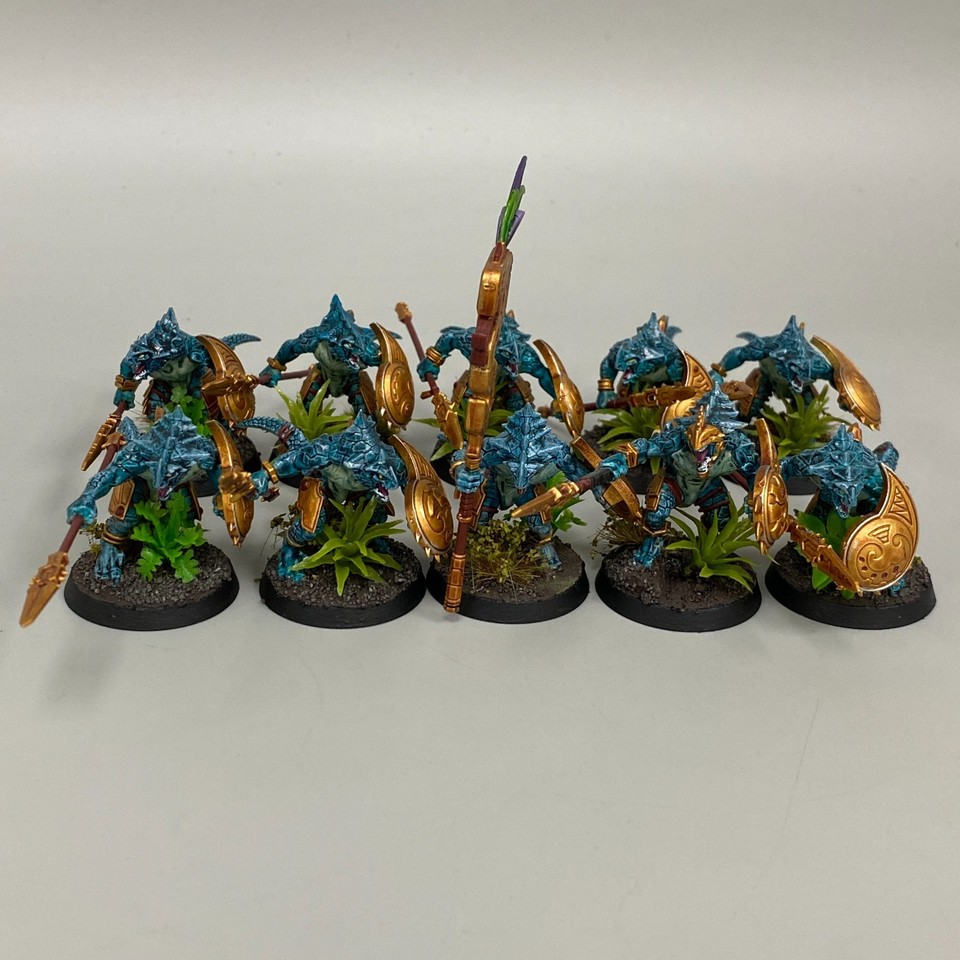 1 LIZARDMEN SERAPHON ARMY/FORCE WARHAMMER AOS PAINTED SAURUS KROXIGOR ...