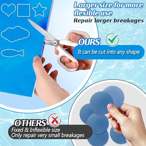 Exlarge Pool Liner Repair Patch - 4ft x 2.8ft Self-Adhesive PVC Light ...