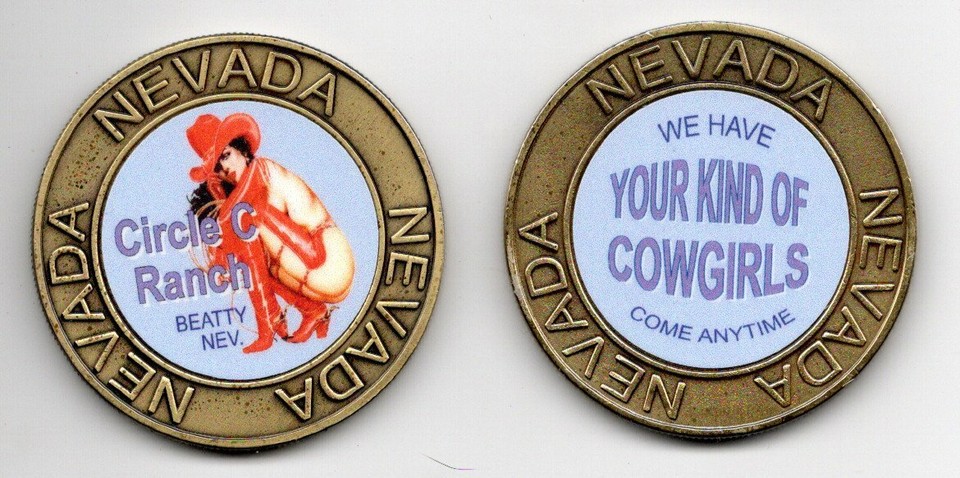Circle C Ranch Beatty NEVADA Brothel Cowgirl Brass Cat House Brass Coin | eBay