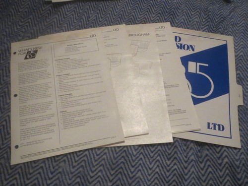 1985 FORD LTD DEALERSHIP SALESMANS DEALER ALBUM REFERENCE SHEETS SET | eBay
