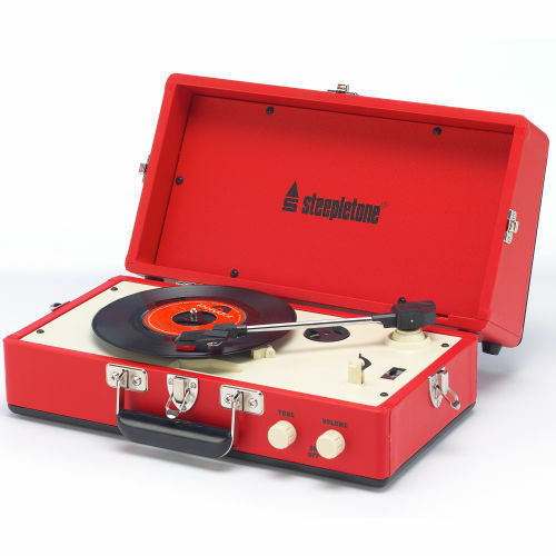 Steepletone Srp025 2 Speed Record Player With Detachable Speaker - Red ...