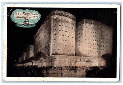 1940 The Mayflower Finest Hotel Building Washington DC Posted Vintage ...