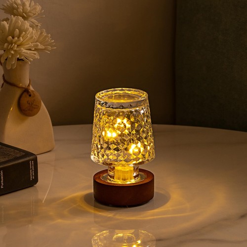 Mini Warm Light Lamp Battery Operated Night Light with Timer Glass ...