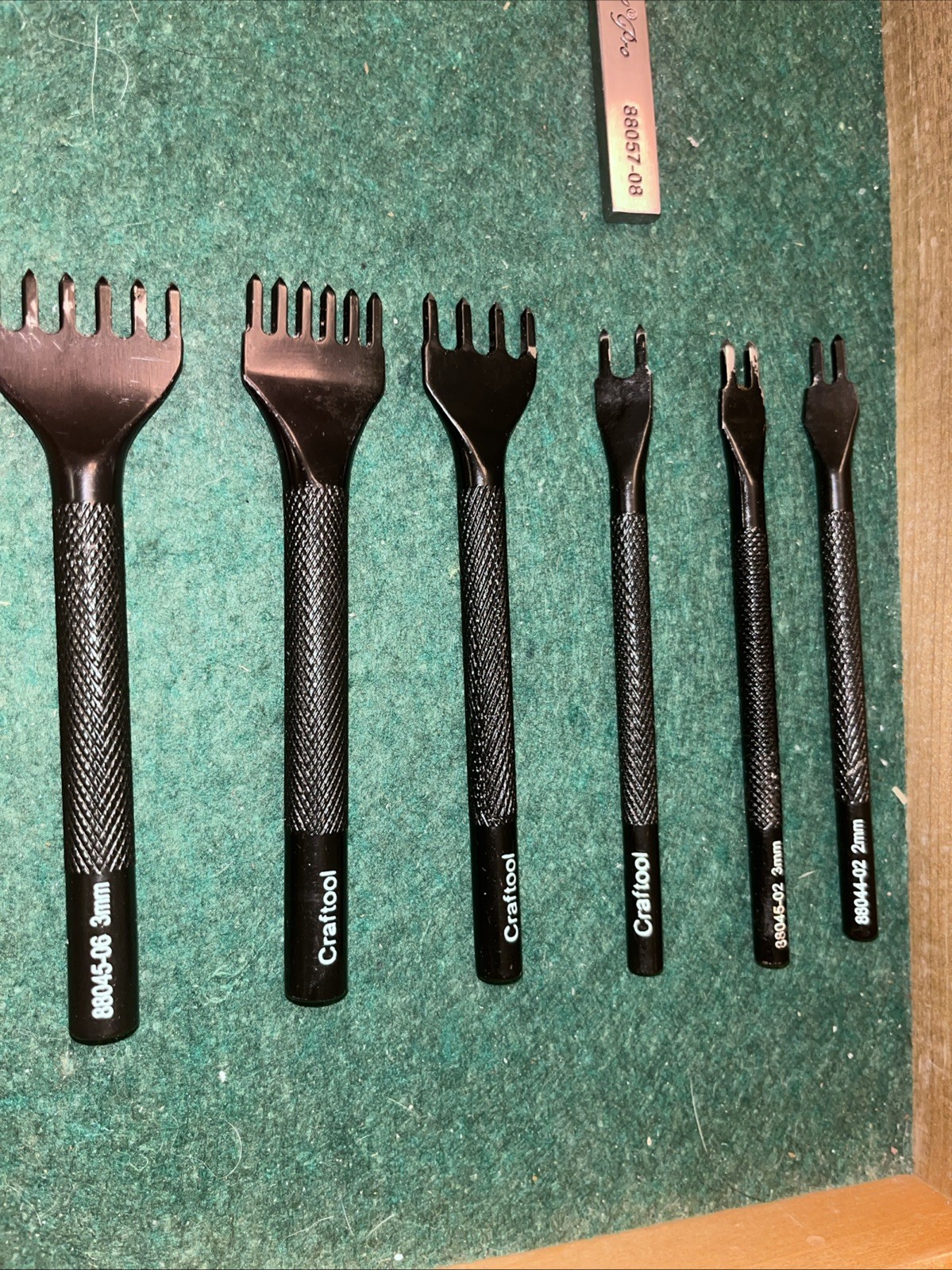 Lot Of 7 Craftool Leather Leatherwork Diamond Stitching Chisels ...