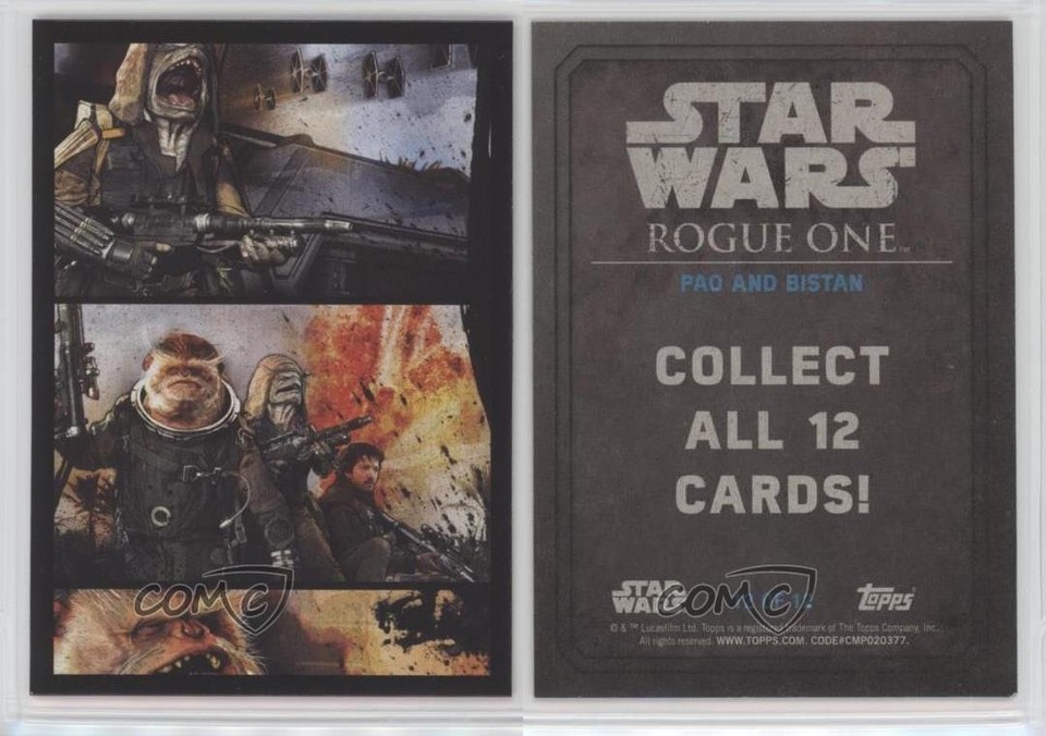 2016 Star Wars: Rogue One: Mission Briefing Comic Strips Pao and Bistan ...