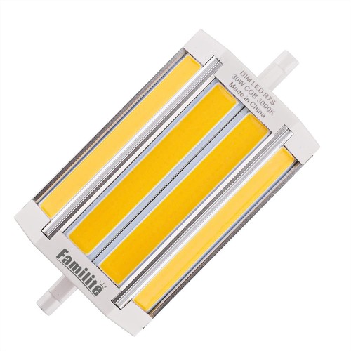 R7S LED Bulb 118MM, 30W COB Dimmable J118 Flood Light, 150W Halogen T3 ...