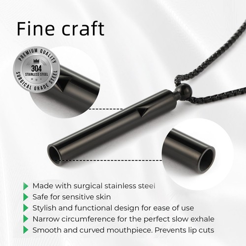 Breathing Necklace for Anxiety Relief Quit Smoking Tools Breathe Easy ...