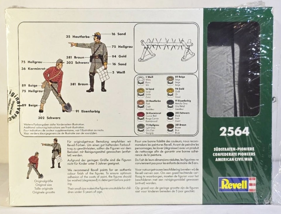 Revell 2564 ACW Confederate Pioneers 3 COMPLETE Sets 93 Figures 10 ...