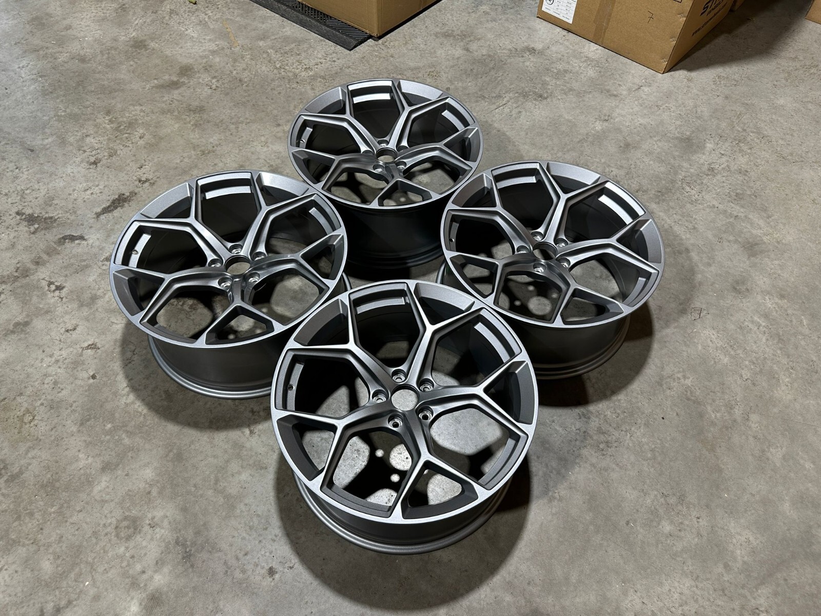 19" 2023 RS6 Style Alloy Wheels Gun Metal VW Golf R MK7 MK7.5 MK8 Caddy ...