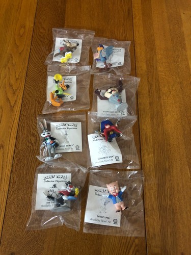 NEW 1990 SHELL GAS & OIL LOONEY TUNES FIGURES COMPLETE SET OF 8 TOYS ...