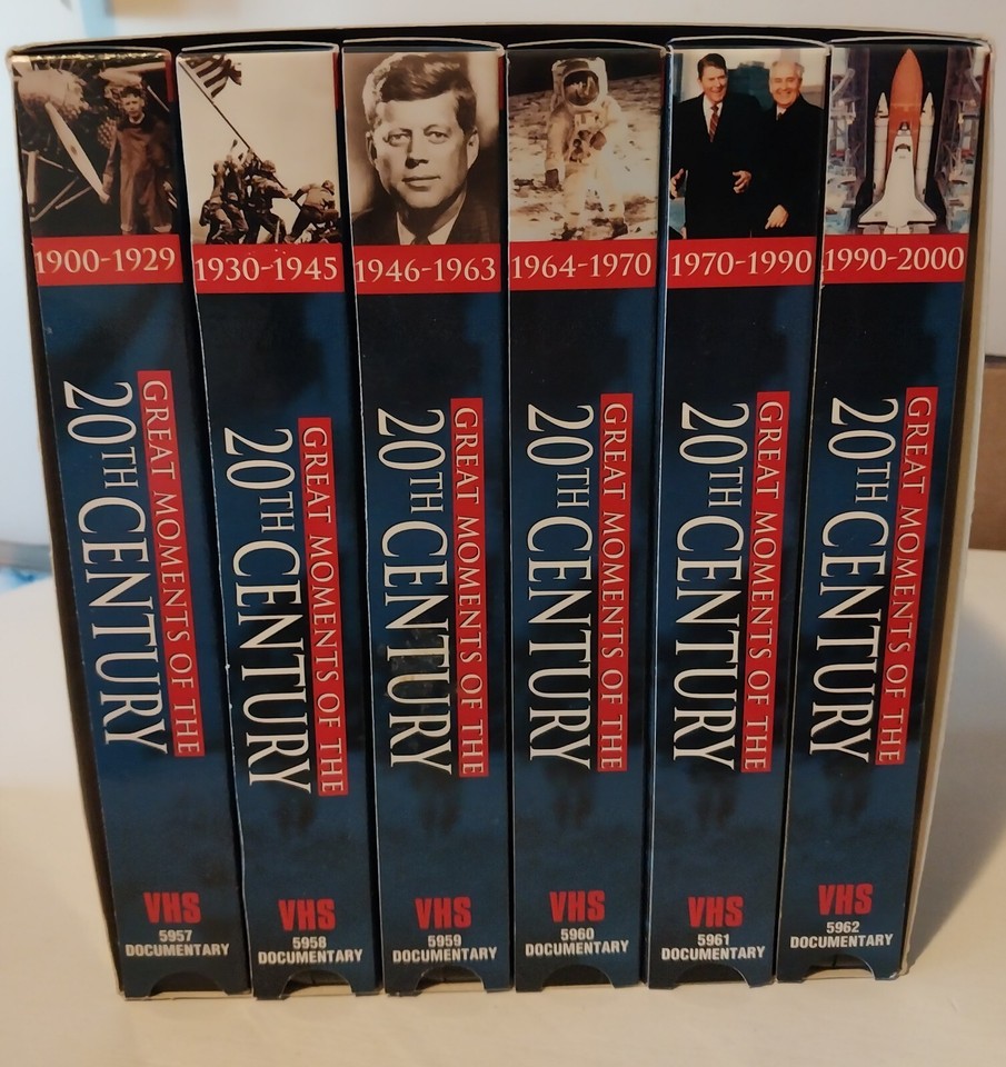 Great Moments of the 20th Century (VHS, 2001, 6-Tape Set, Six Tape Set ...
