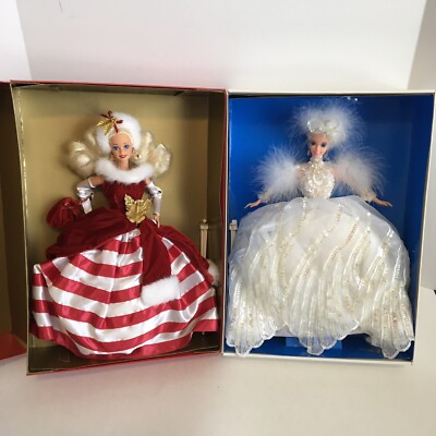 NIB TWO 1994 Winter Princess Barbie Dolls: PEPPERMINT #13598 & SNOW ...
