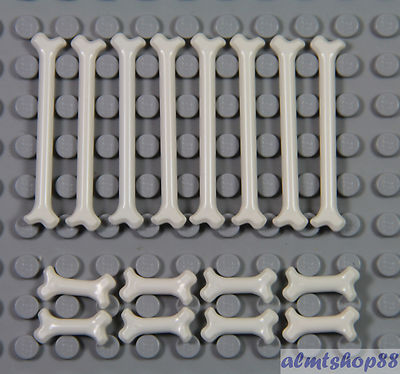 LEGO - 8x Short & 8x Long White Bones Lot Dog Animal Weapon Halloween ...